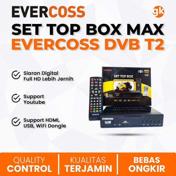 Jual SET TOP BOX STB EVERCOSS DVD T2 Max TV Digital Receiver Full HD ...