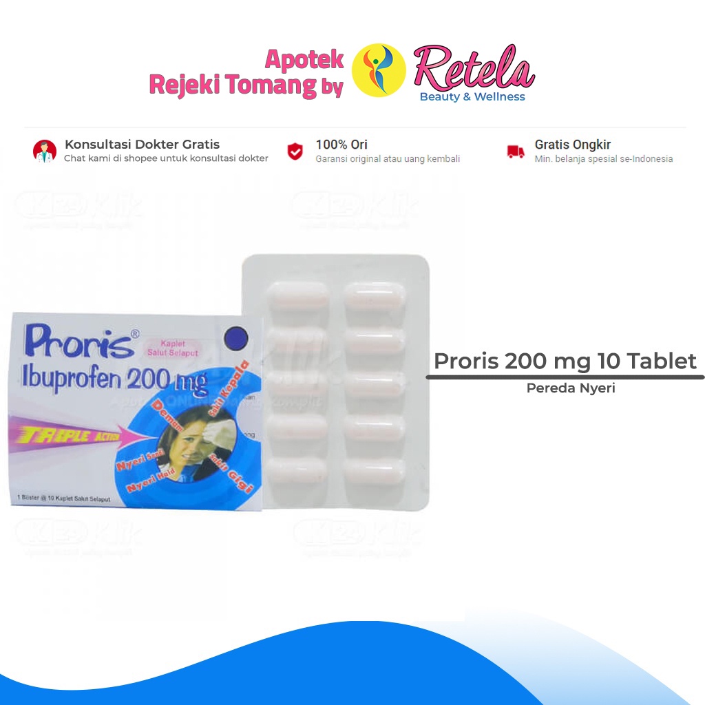 Jual PRORIS 200MG 1 STRIP 10 KAPLET | Shopee Indonesia