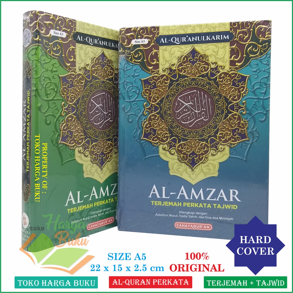 Jual Al-Quran Al-Amzar TERJEMAH PERKATA TAJWID A5 HC Dilengkapi Asbabun Nuzul Hadis Sahahib dan ...