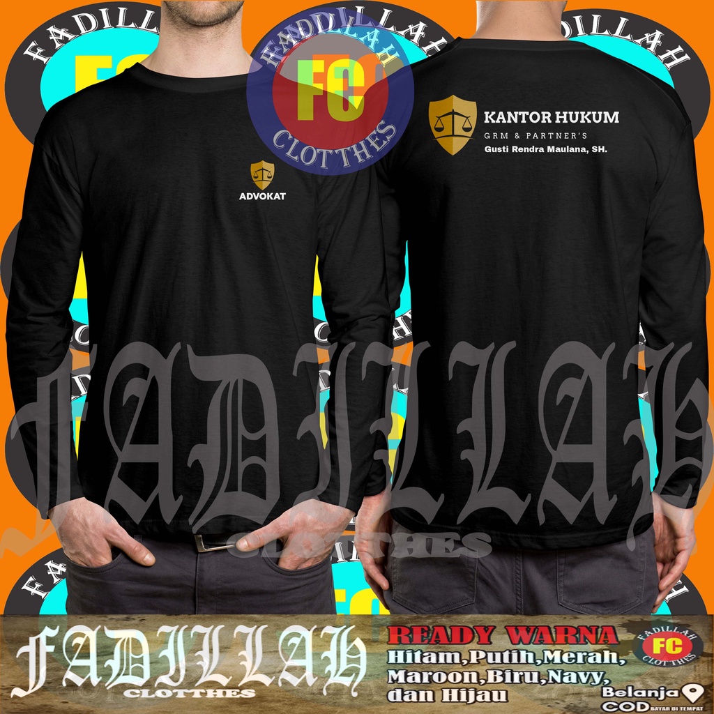Jual Kaos Advokat Kantor Hukum Request Nama Lengan panjang Baju Distro ...