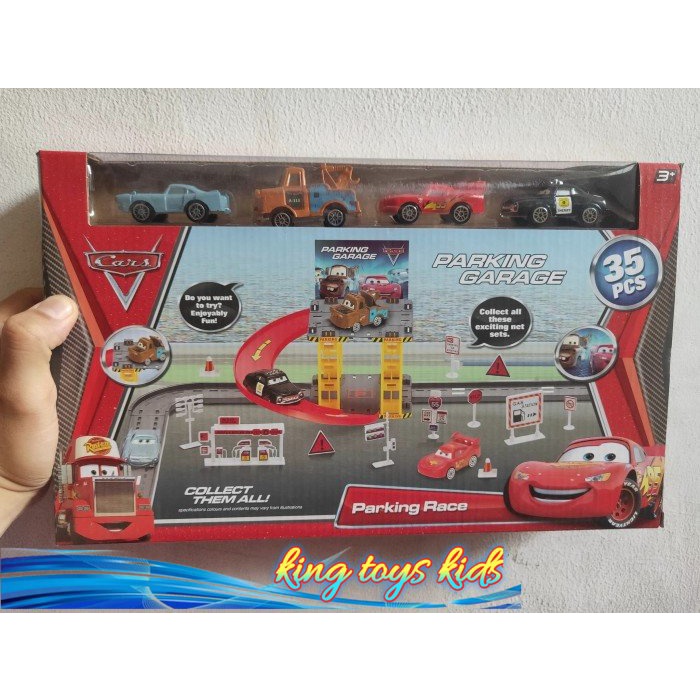 Jual LARIS / [DISNEY MCQUEEN] NEW PARKING GARAGE TRACK + 4 CARS SET ...