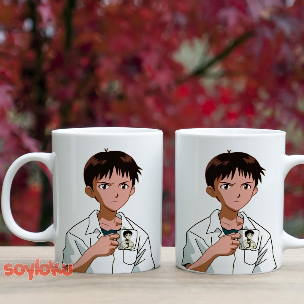 Jual Cup of Shinji Neon Genesis Evangelion Mug Custom | Shopee Indonesia