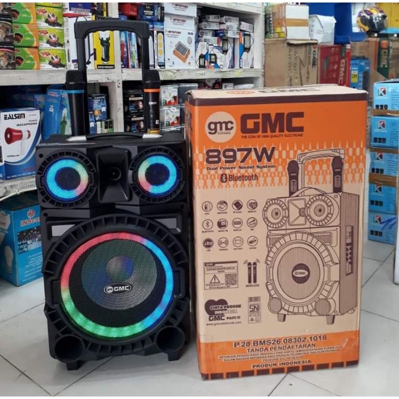 Jual Speaker Karaoke Portabel GMC 897W Bluetooth | Shopee Indonesia