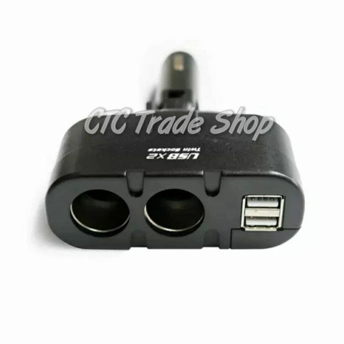 Jual Charg Multi Socket Car Power Adaptor Colokan Lighter Cabang 2 + 2 ...
