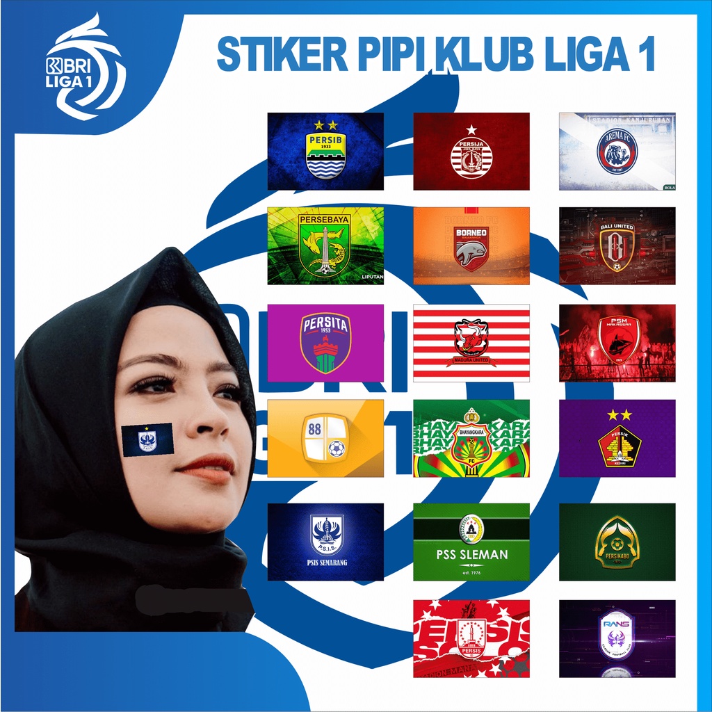Jual Stiker Pipi klub Sepak Bola Indonesia Liga 1 isi 100 Pcs ...