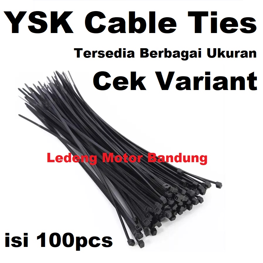 Jual YSK Cable Ties Tali Ripet Kabel Tie isi 100pcs Ukuran Cek Varian ...