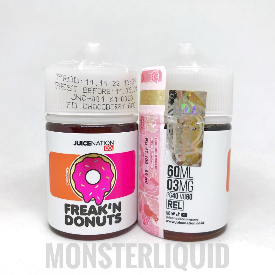 Jual FREAK'N DONUTS CHOCOBERRY BY JUICENATION 3MG 60ML FREAKN DONUTS ...
