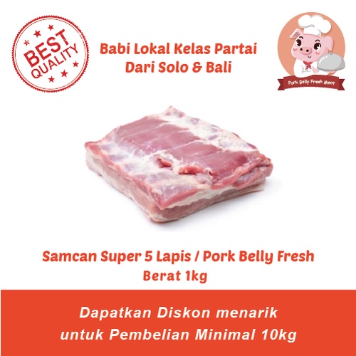 Jual Samcan / Pork Belly / Daging babi 5 lapis - Kualitas Premium ...