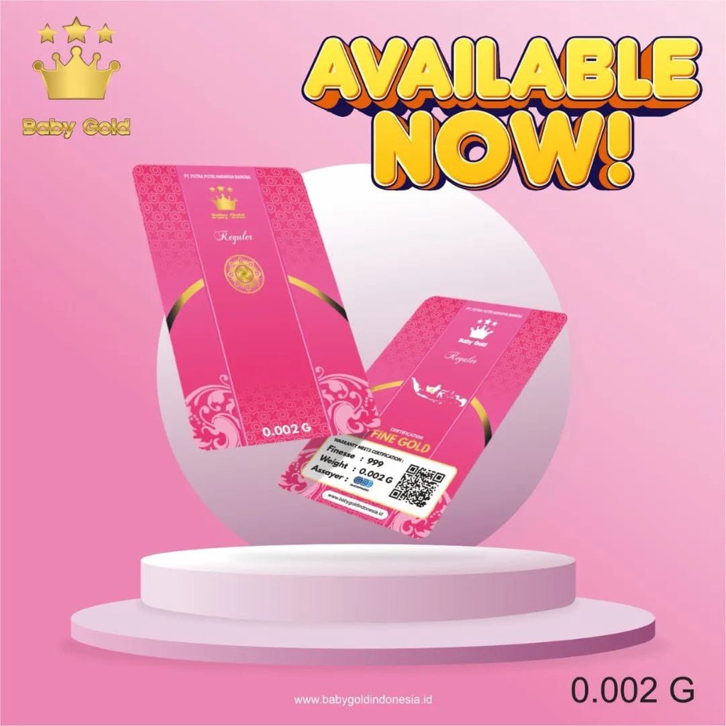 Jual Emas Mini Gold Babygold 0,002 gram Kemasan PVC | Shopee Indonesia
