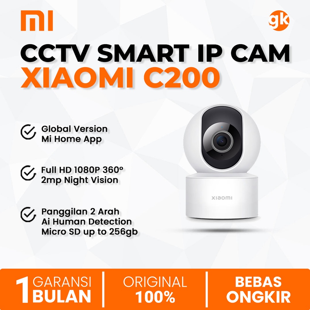 Jual XIAOMI CCTV Smart IP Cam Mi Home Security Camera 360 SE Full HD ...