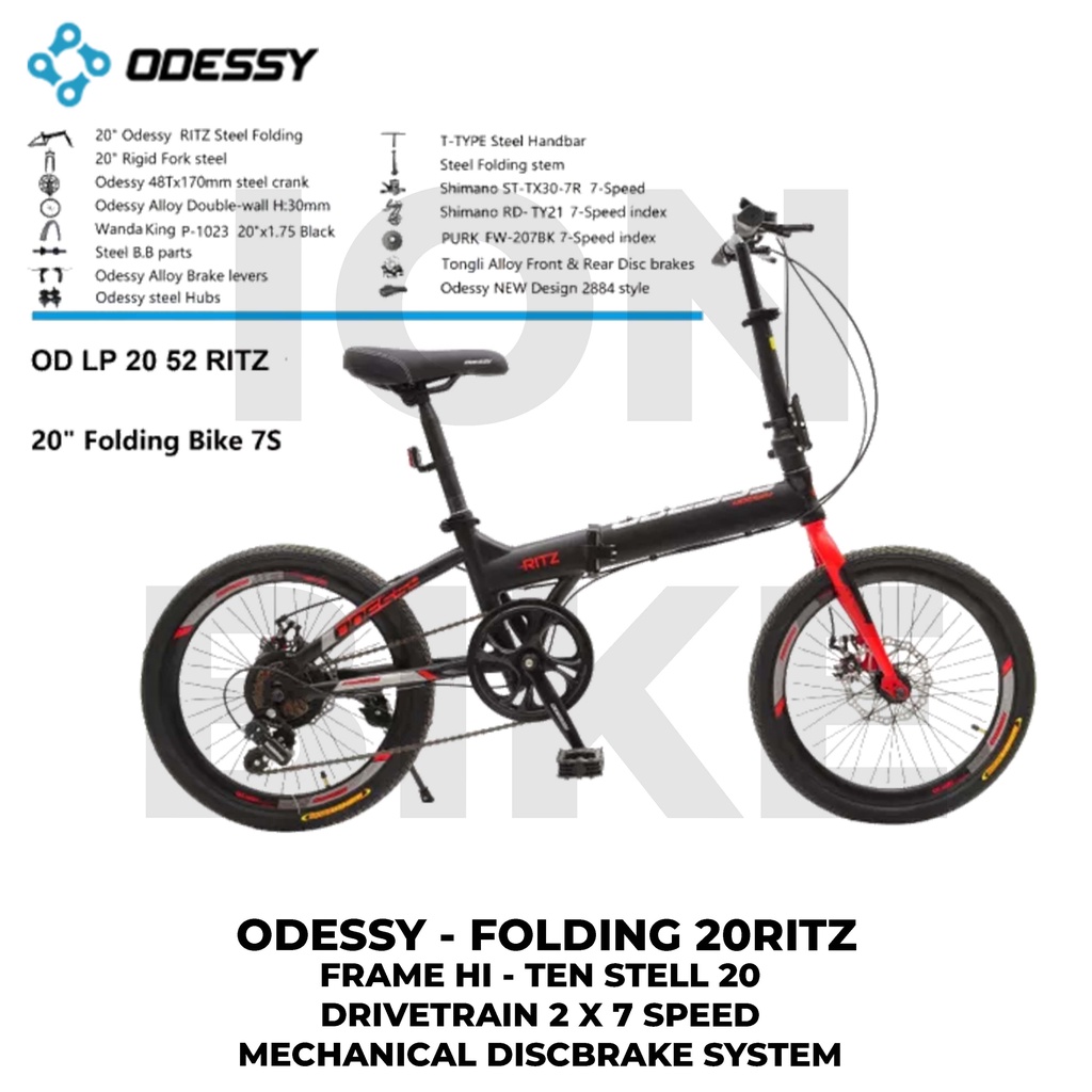 Jual Sepeda Lipat 20 Odessy Ritz Terbaru OD Bagasi Carrier Pannier Seli ...