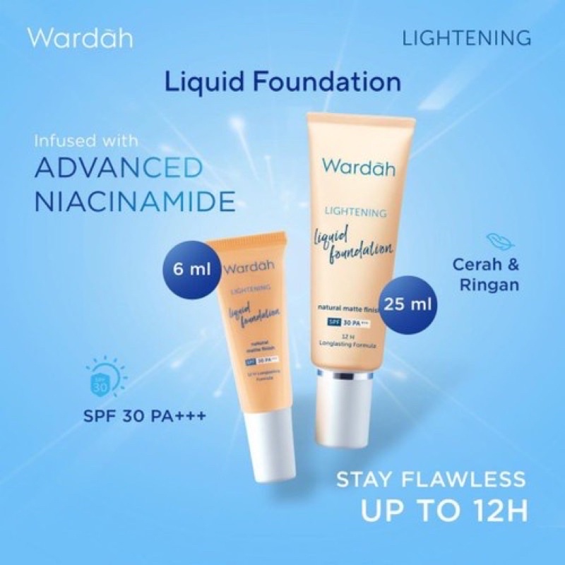 Jual WARDAH LIGHTENING LIQUID FOUNDATION / WARDAH LIGHTENING FOUNDATION ...
