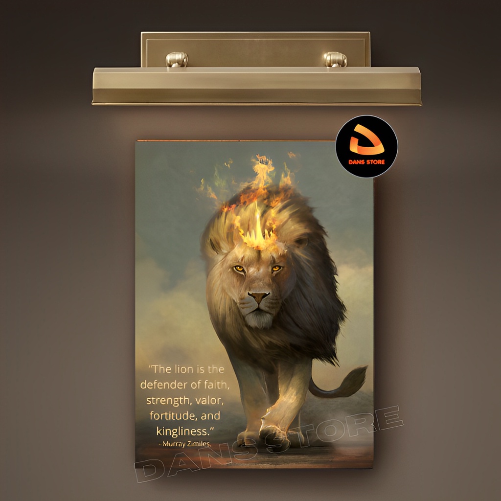 Jual Poster Singa Dan Kata Motivasi Lion Quotes Hiasan Dinding ...