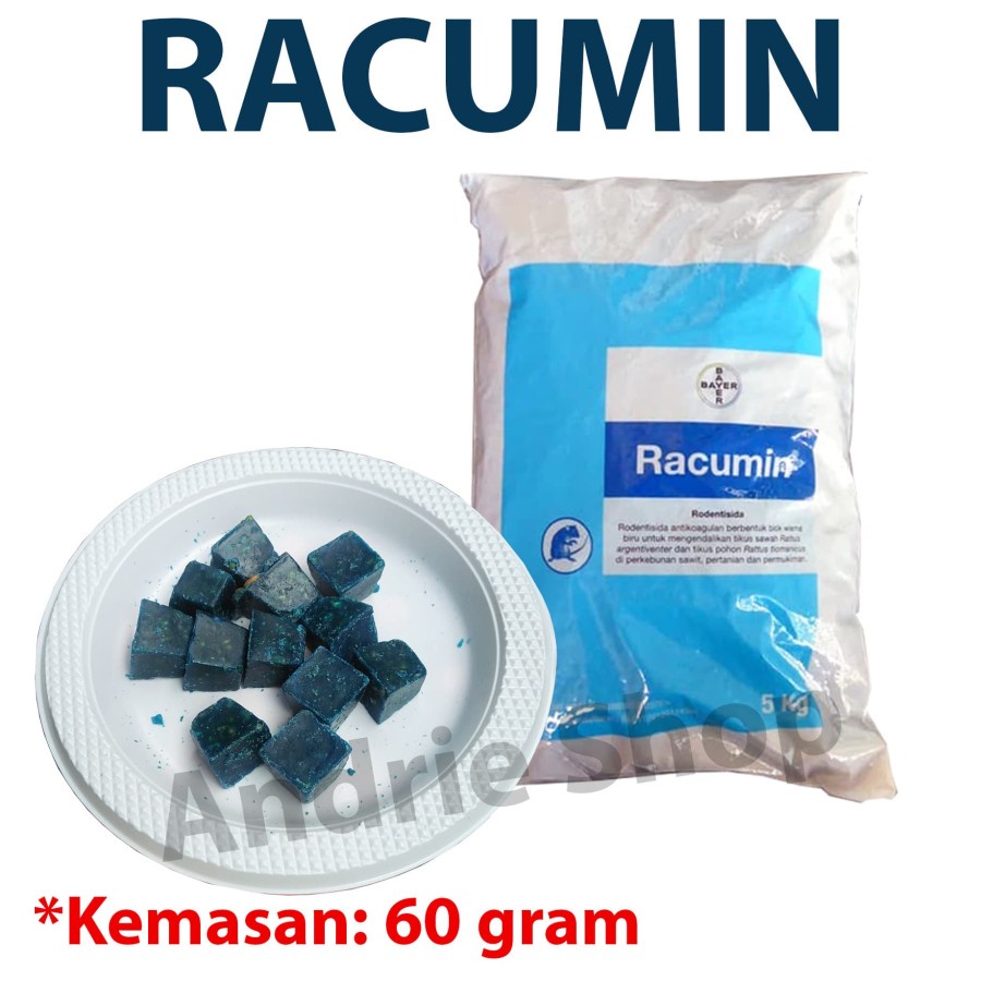 Jual Racumin Racun Tikus / Umpan Tikus Wax Block Asli BAYER Kemasan 60 ...