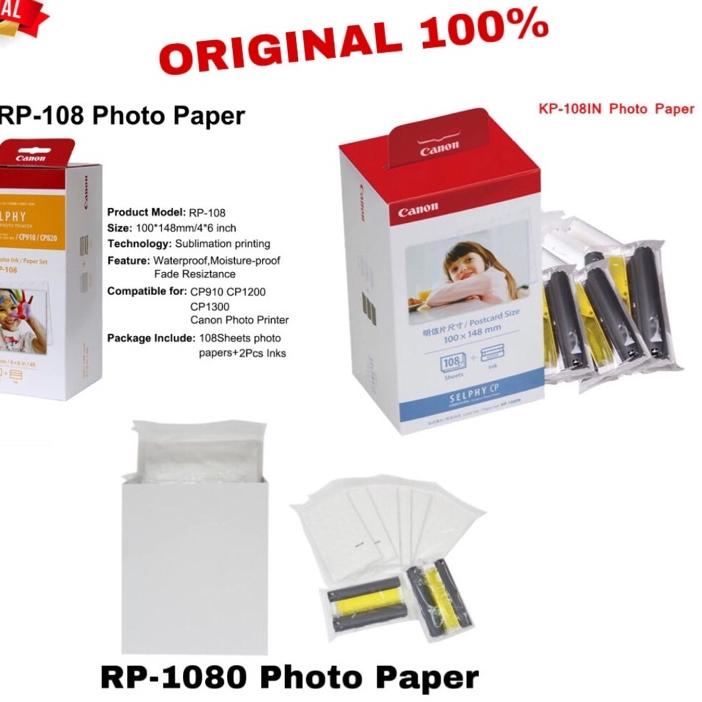 Jual Terkini!! Paper Canon Selphy RP108 / Kertas Photo KP-108 For ...