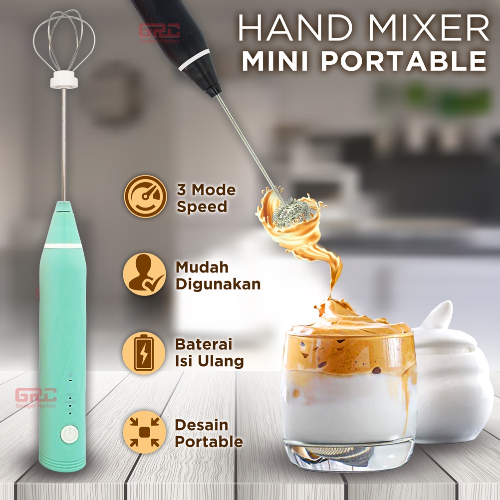 Jual Mixer Mini Portable Hand Pengaduk Kopi Susu Telur Kue Elektrik