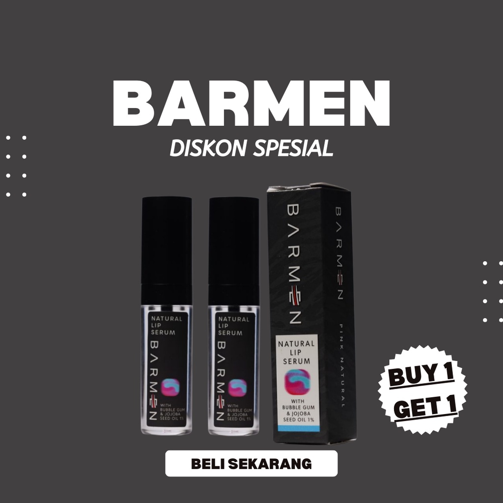 Jual Barmen Lip Serum Untuk Mengatasi Bibir Hitam Pria Melembabkan ...