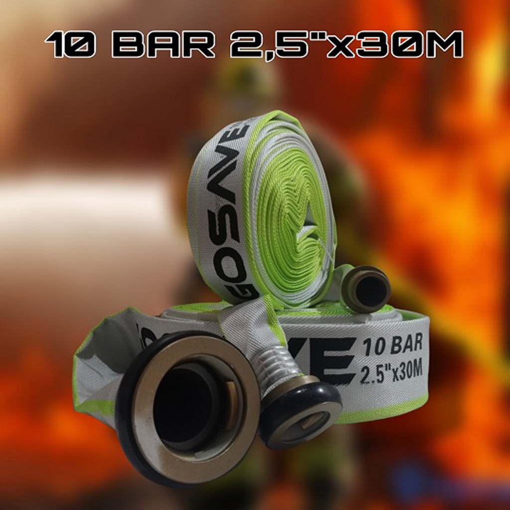 Jual Fire Hose Selang Hydrant Pemadam GOSAVE 10 bar 2.5" x 30 Meter ...