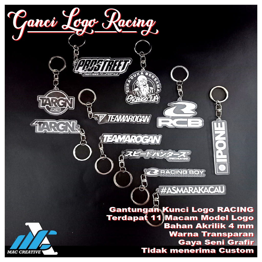 Jual GANTUNGAN KUNCI KEYCHAIN AKRILIK LOGO RACING RCB TARGN ORANG TUA ...