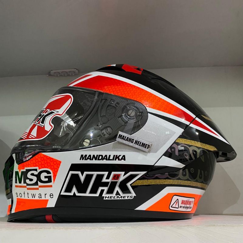 Jual Helm NHK GP R TECH Mandalika Black Orange (Ongkir Termurah 3kg ...