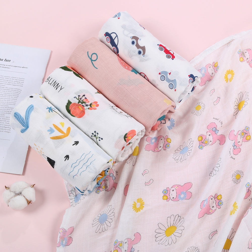 Jual baby swaddle newborn 110*130 bedong bayi jumbo cotton bamboo adem ...