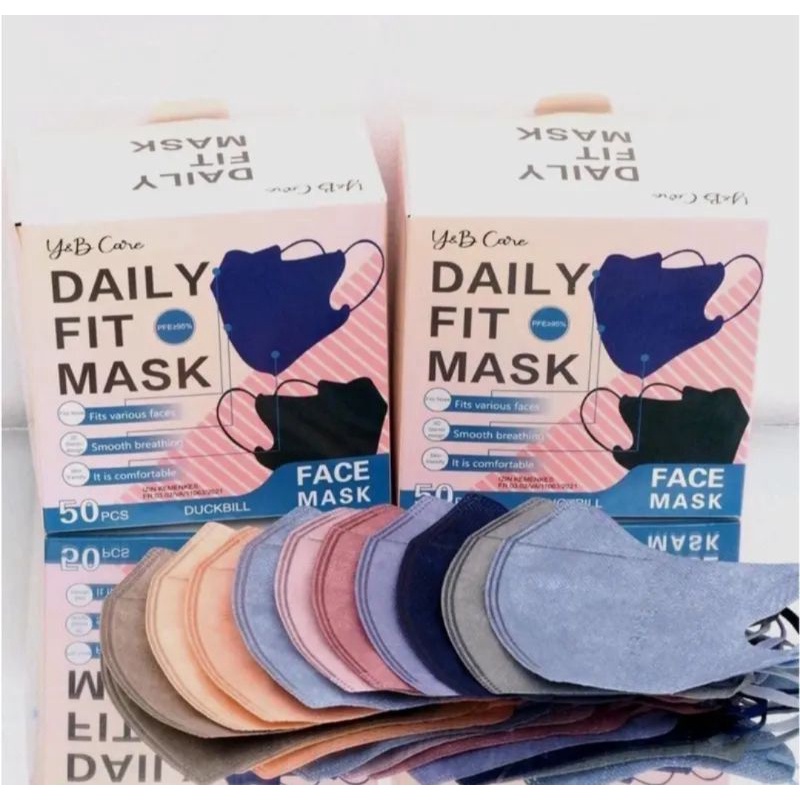 Jual MASKER DUCKBILL Y&B CARE MIX WARNA - DUCKBILL DEWASA MIX WARNA ...