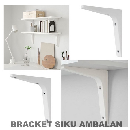Jual ONLYONE12 Braket Siku Dinding Untuk Papan Rak Kayu / Penyangga Rak ...