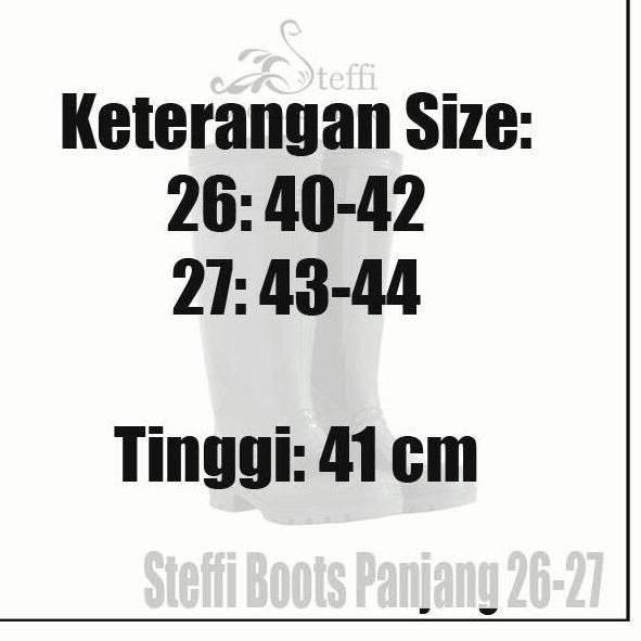 Jual Steffi Boots Panjang 40-44 / Sepatu Karet Tahan Air / Sepatu Kerja ...