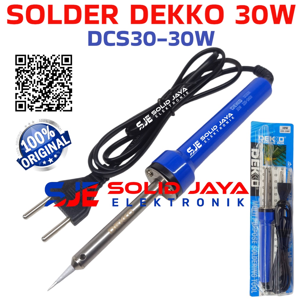 Jual SOLDER DEKKO 30W DCS30 DEKO DCS 30 30WATT 30 W WATT SOLDERING IRON LANCIP DCS-30 ASLI ORI ...