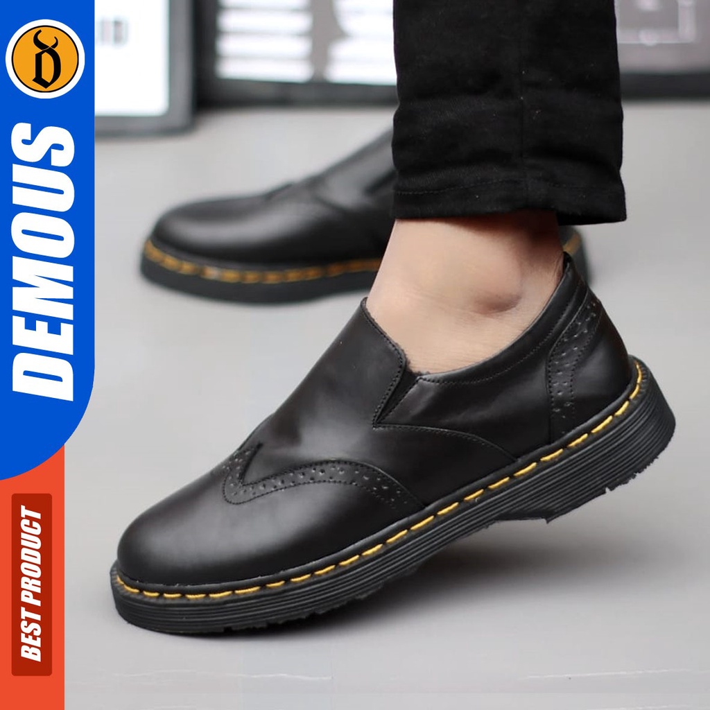 Jual DEMOUS Hollow - Sepatu Loafers Docmart Formal Pantofel Kerja Pria ...