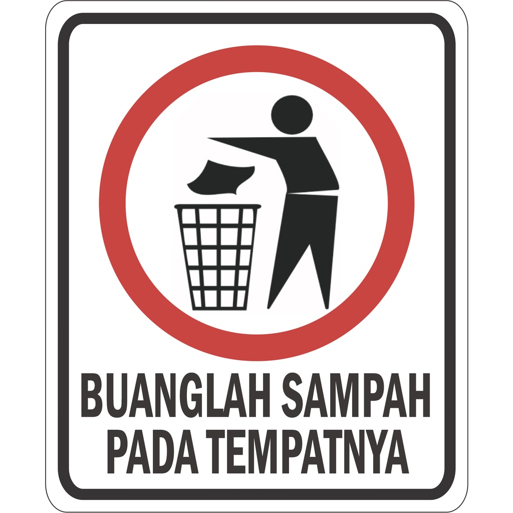 Jual STIKER VINYL BUANG SAMPAH PADA TEMPATNYA | Shopee Indonesia