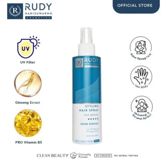 Jual Sty Hair Spray Rudi Hadisuwarno Super Strong 200Ml | Shopee Indonesia