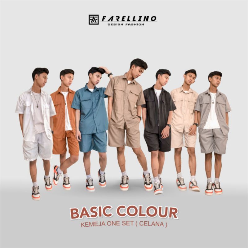 Jual Baju Setelan Kemeja Oneset Pria Setcel Kemeja Dengan Celana Pendek ...