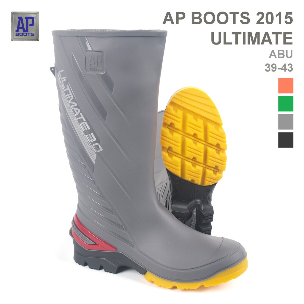 Jual AP Boots 2015 Ultimate Abu - Sepatu Boot PVC | Shopee Indonesia