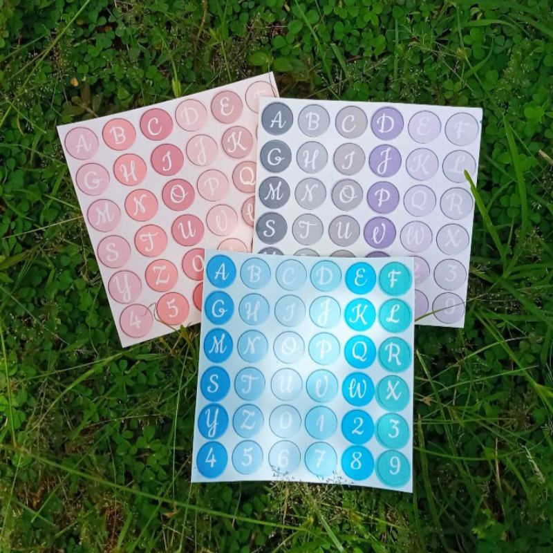 Jual #03 Stiker Dot Alphabet Huruf Angka DIY Planner Sticker | Shopee ...