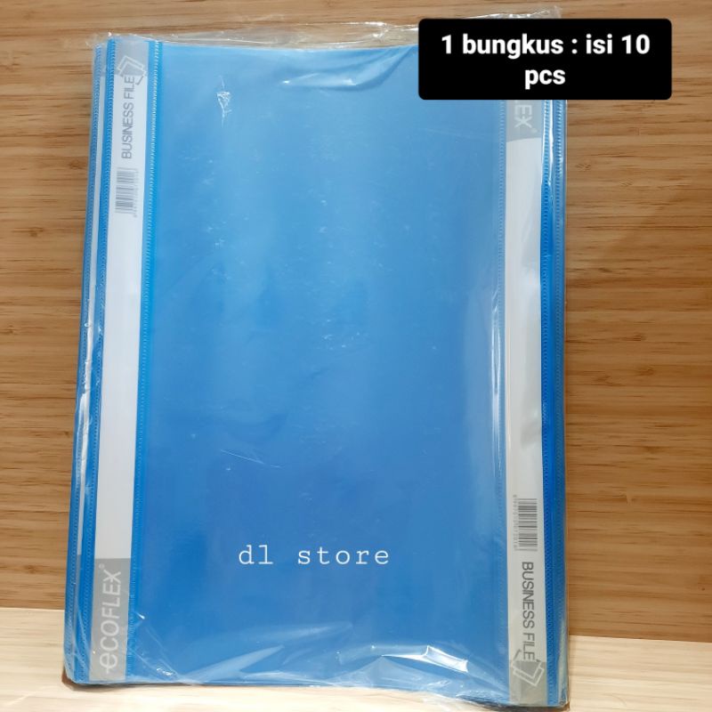 Jual Map/business file Plastik Ecoflex folio biru harga per 10 pcs ...