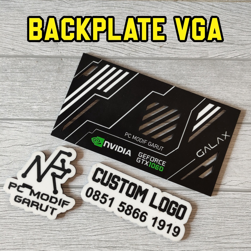 Jual Backplate vga custom triple fan LOGO COSTUM RTX RX GTX RYZEN ...