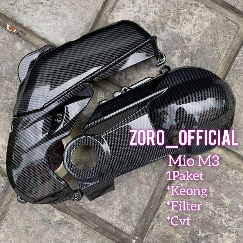 Jual Paket Cover Carbon Mio M3 Tutup Keong / Tutup Cvt / Tutup Filter ...
