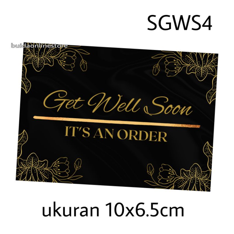 Jual Stiker Semoga Cepat Sembuh Label Kartu Ucapan Get Well Soon ...