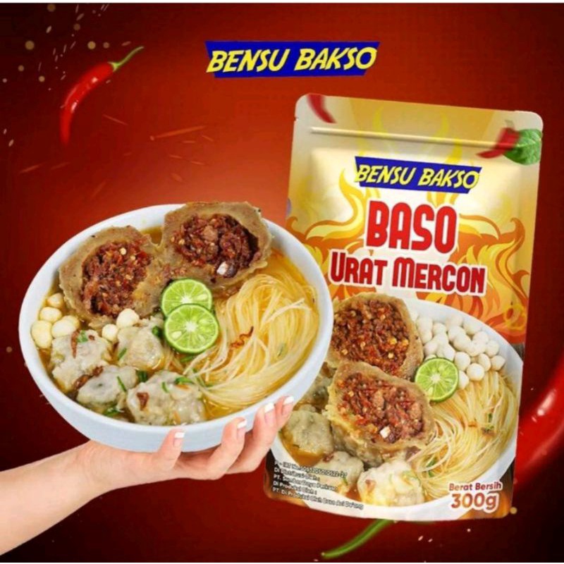 Jual Ready Stok Bensu Bakso Urat Mercon Baso Aci Pedas Nampol | Shopee ...