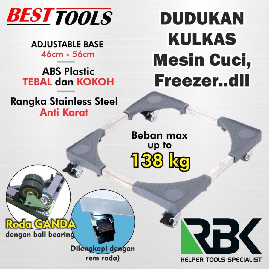 Jual Alas kulkas RODA GANDA moving tools move tool trolley dudukan ...