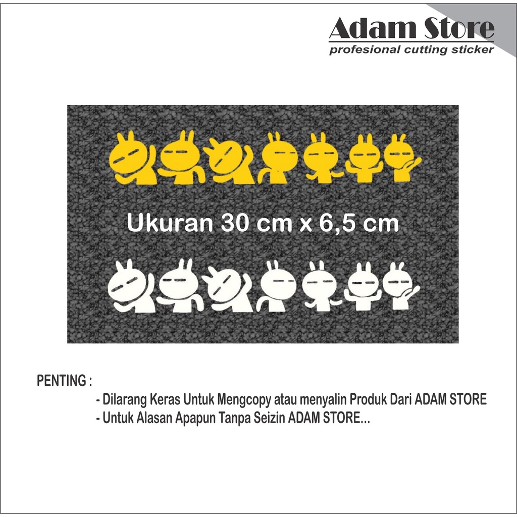 Jual TUZKI02 sticker tuzki sticker motor sticker mobil sticker laptop ...