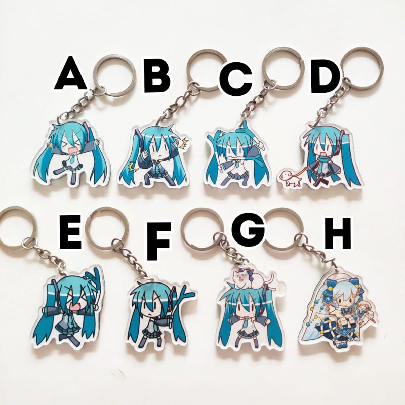 Jual Keychain Hatsune Miku Vocaloid 2 Snow Miku Gantungan Kunci Ganci ...