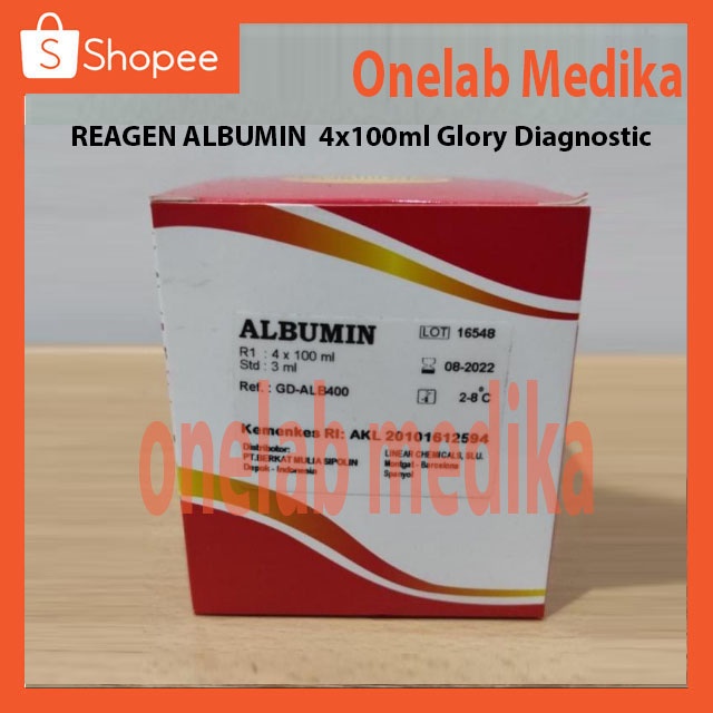 Jual Reagen Pemeriksaan Albumin 4x100ml Glory metode Bromocresol Green ...