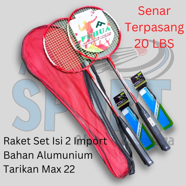 Jual ( Free 2 kok ) Raket badminton Anak Dewasa Junior Set isi 2 + Tas ...