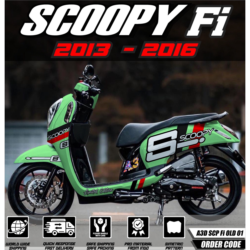 Jual Decal Sticker Scoopy Fi lama 2013 2014 2015 2016 decal scoopy ...