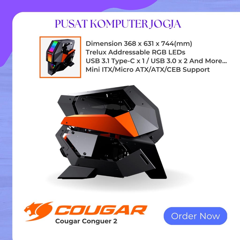 Jual Casing Cougar Conquer 2 Ultimate RGB Full Tower ATX Gaming Case ...