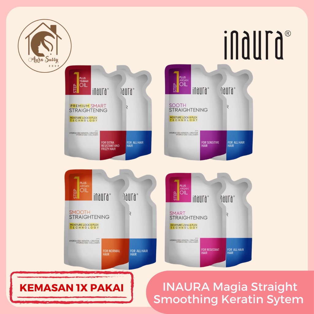 Jual INAURA Magia Straight Smoothing Keratin System 130ml | Shopee ...