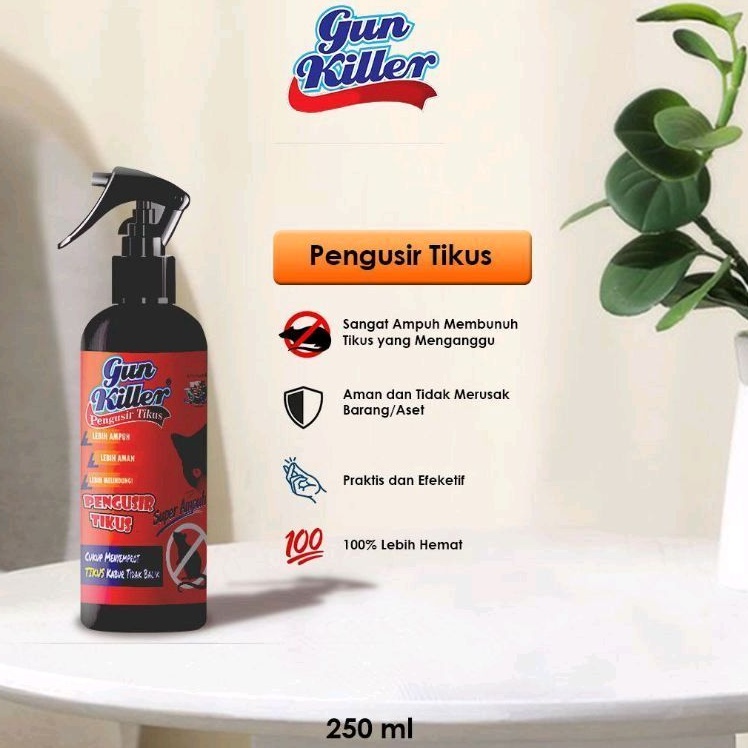 Jual GUN KILLER RAT OBAT RACUN PENGUSIR TIKUS SUPER AMPUH 250ml RAT ...