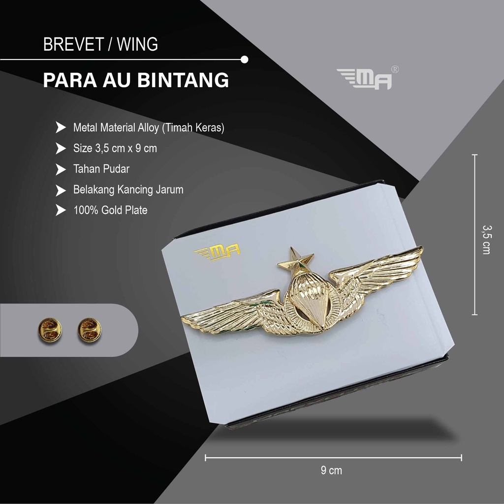 Jual WING PARA AU BINTANG BREVET BRIVET | Shopee Indonesia